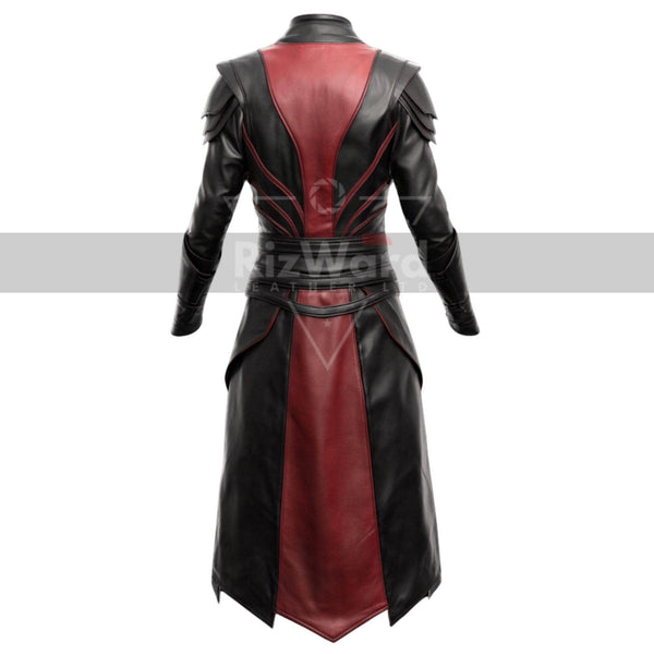 Black & Red Leather Battle Armor Coat - Unisex Leather Viking Armor Co ...