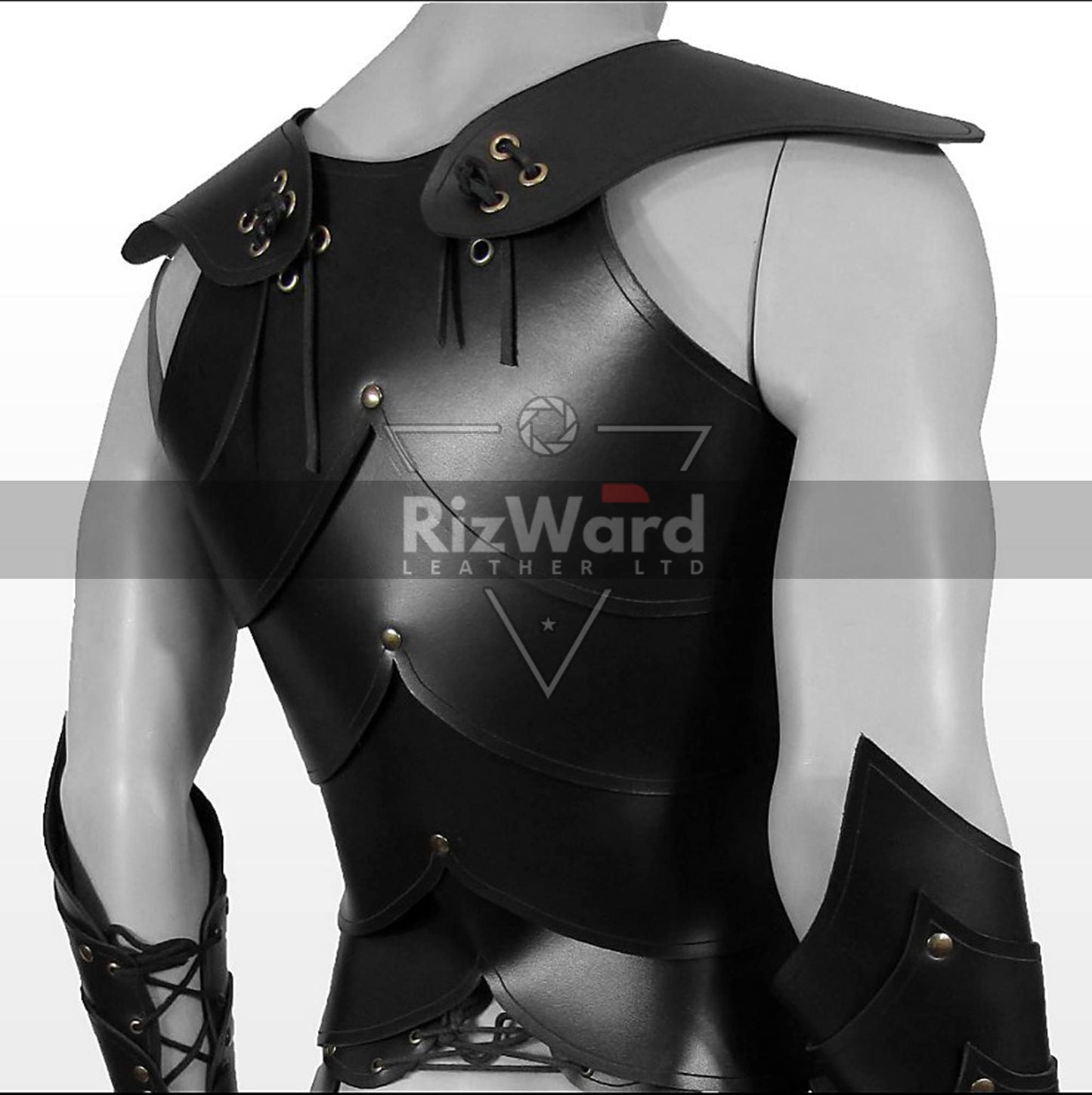 Steampunk Leather Warrior Armour Breastplate Spartacus Leather Shoulde ...