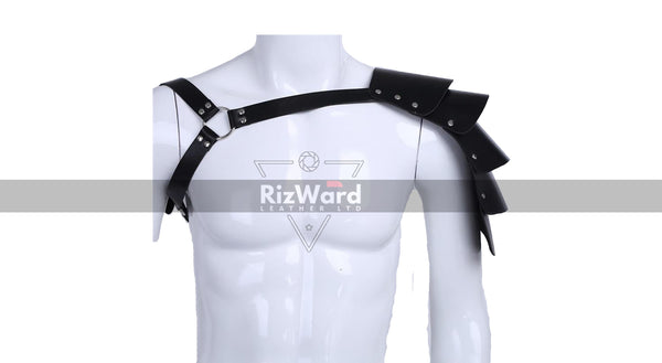 Viking Leather Shoulder Armor Pauldron Cosplay Steampunk – Rizwards Leather